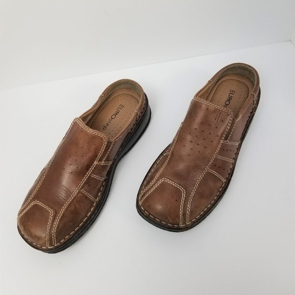 Eurostep | Shoes | Eurostep Brown Leather Clogs Backless Loafers | Poshmark